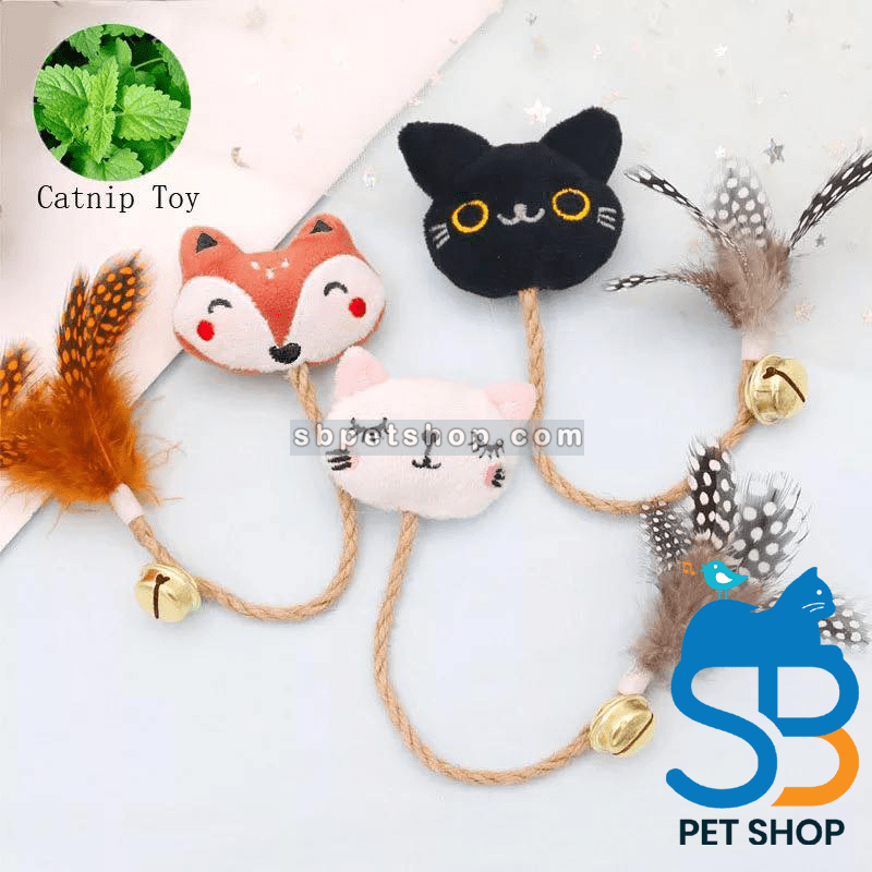 Kitten Chewing Plush Mint Toy - SBPetShop.com